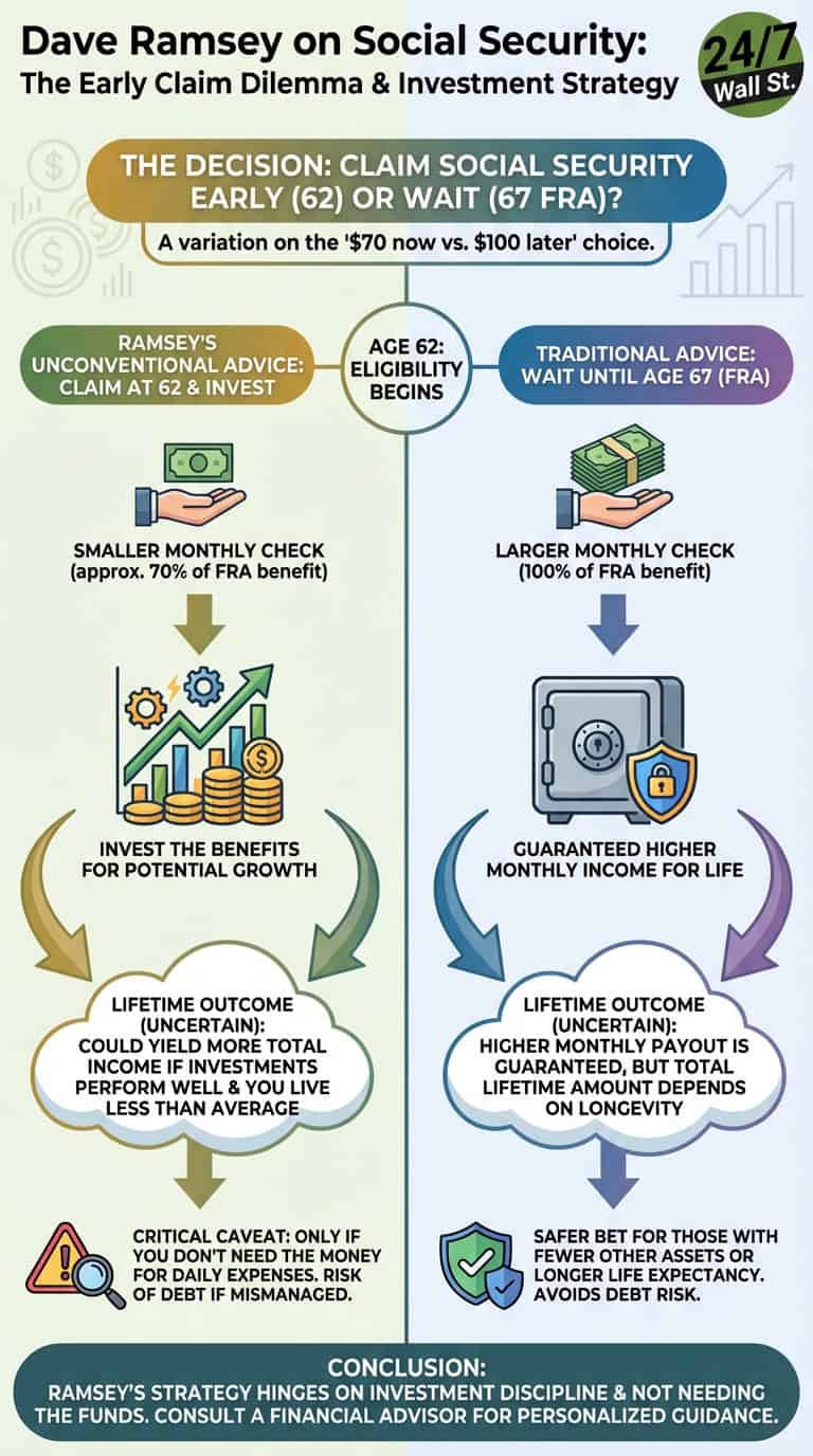 Is Dave Ramsey Right About Claiming Social Security At 62? - 24/7 Wall St.