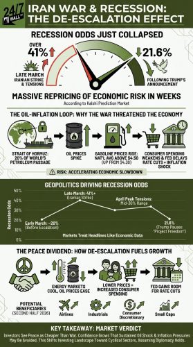 Iran War Ceasefire Just Crushed the Odds of a Recession By 10% - 24/7 ...