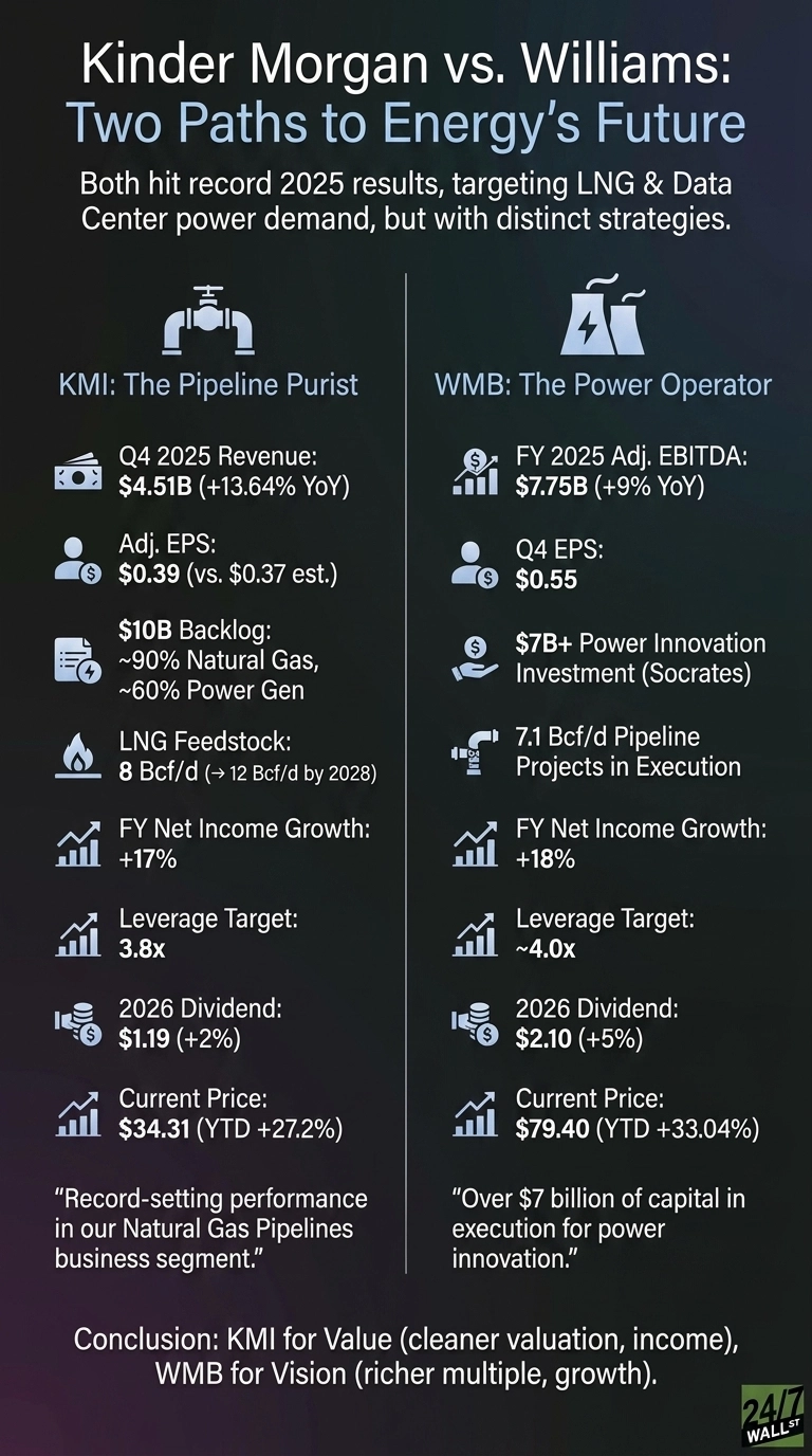 Kinder Morgan vs Williams Companies: Both Crush Earnings, But Take ...